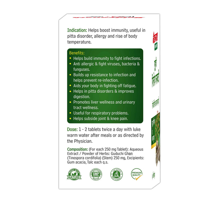 Baidyanath Guduchi Ghan Bati – Ayurvedic Immunity Booster Supports ...