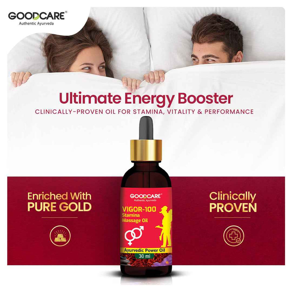 Goodcare Vigor-100 Stamina Combo – Vitality Oil & Capsules for Strengt
