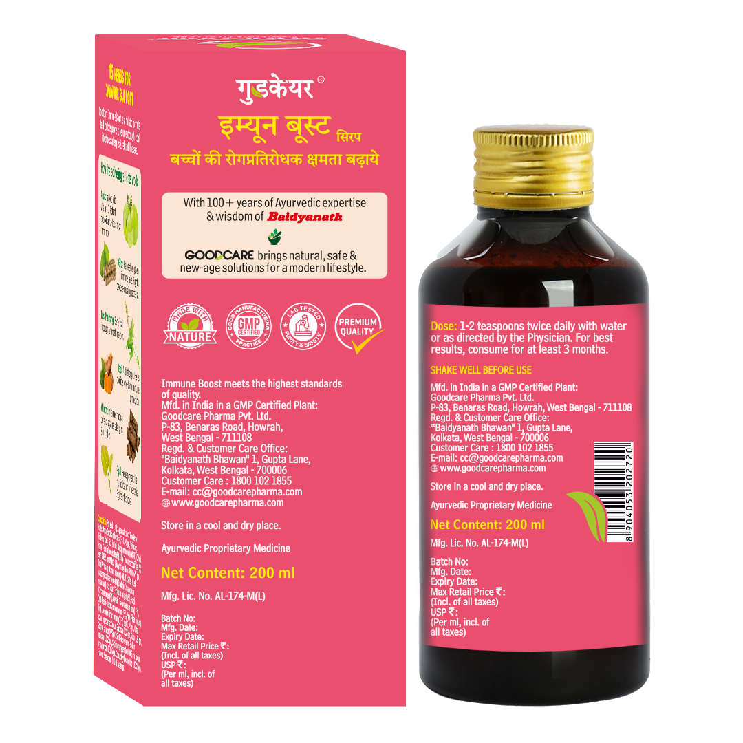 Goodcare Immune Boost Syrup For Kids-200 ml – Baidyanath