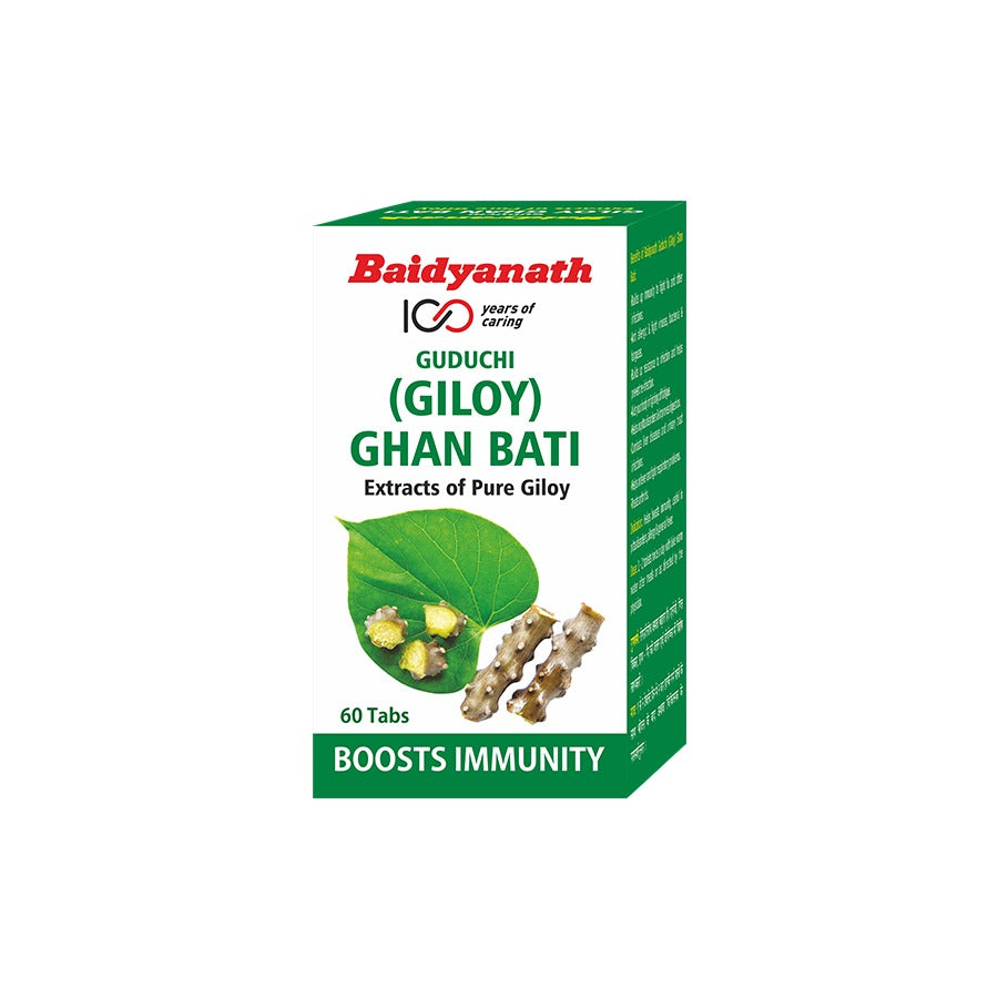 Guduchi (Giloy) Ghan Bati - 60 Tablets | Boosts Immunity | Reduces Anx ...